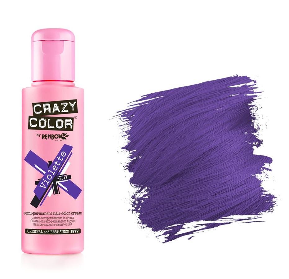 Crazy Color Violette 43 hajszínező krém, 100 ml|Crazy Color.hu hajszínezők